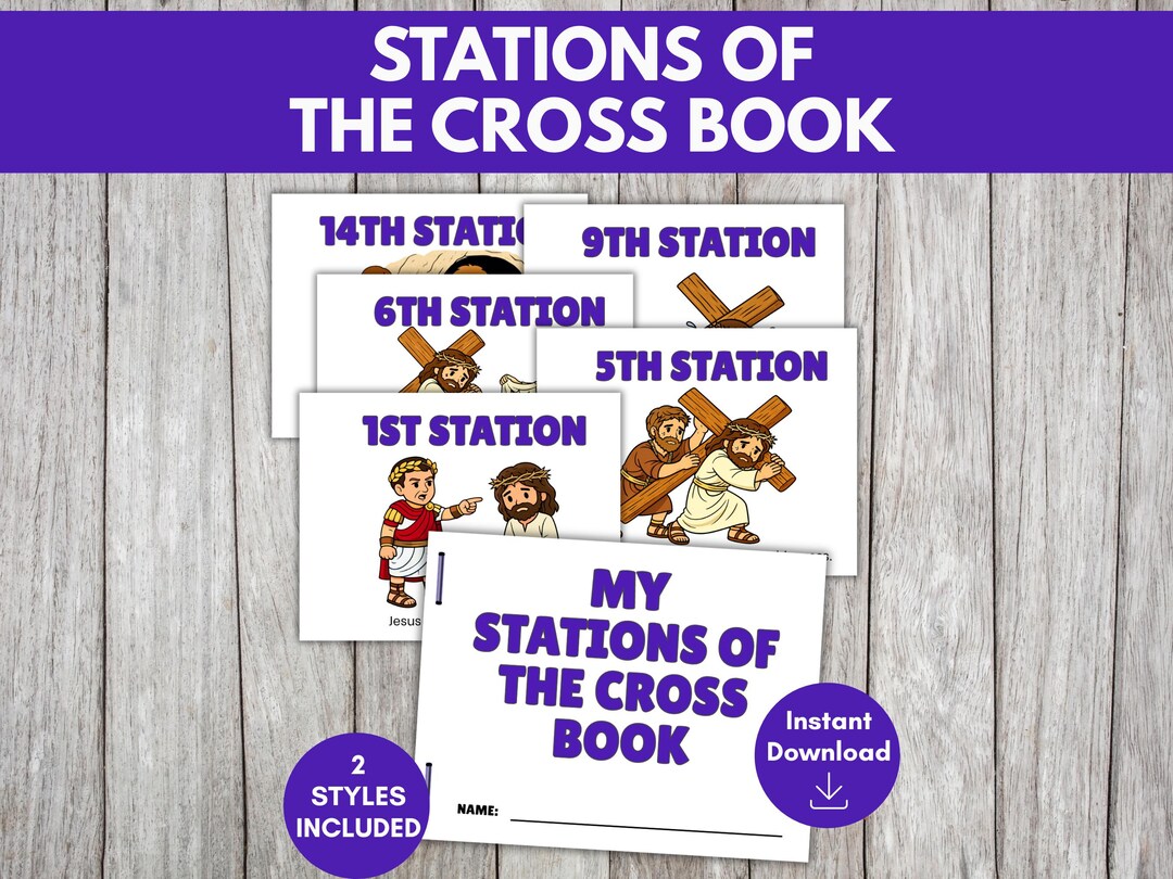 Stations of the Cross for Kids, Lent Activity, Prayer Booklet, Catholic ...