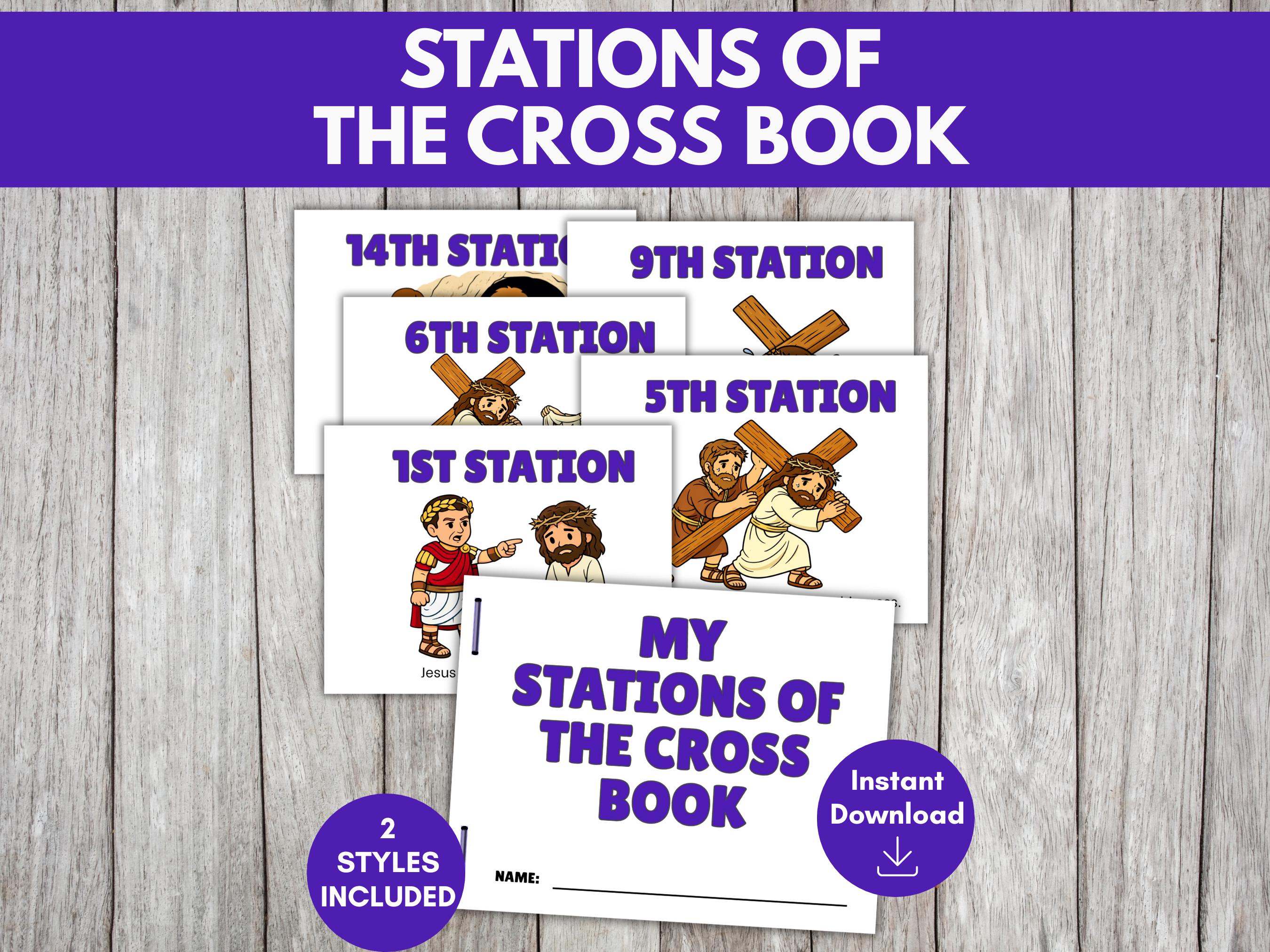 Stations of the Cross for Kids, Lent Activity, Prayer Booklet, Catholic ...