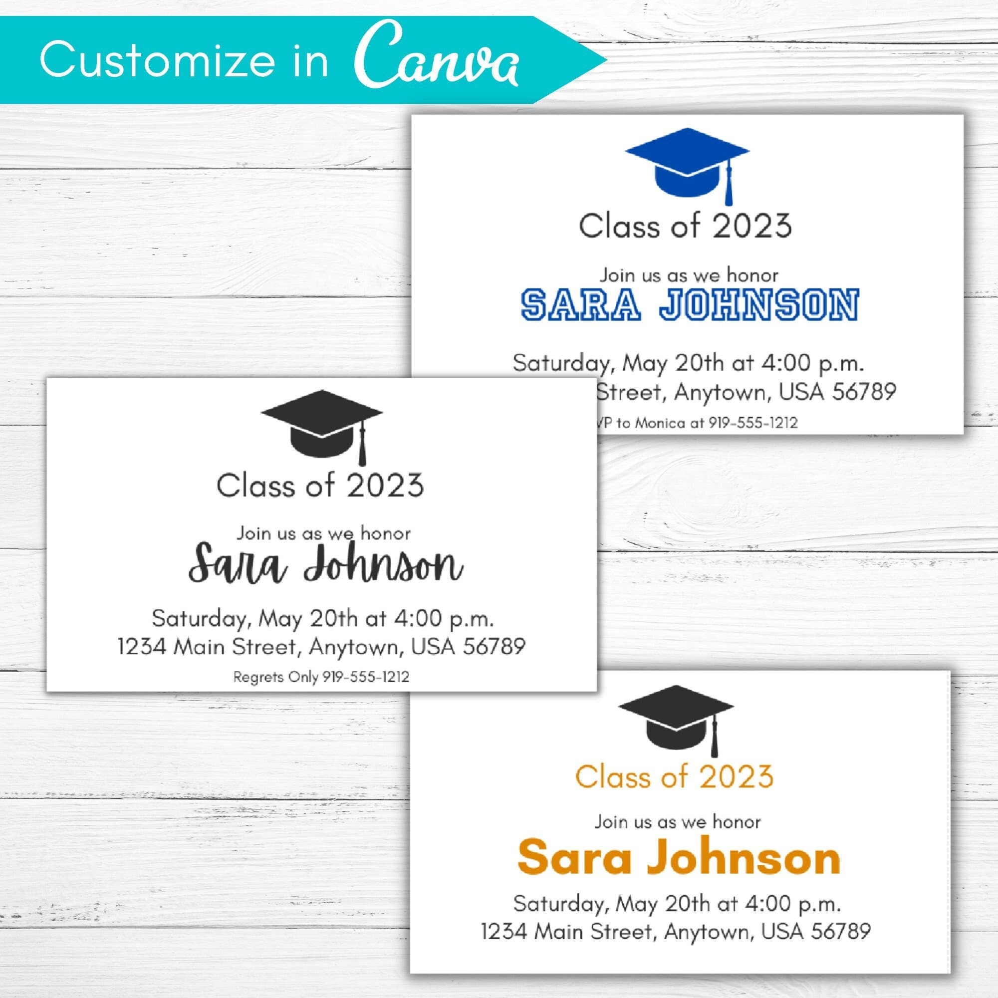 Printable Graduation Insert Card Graduation Party Insert - Etsy