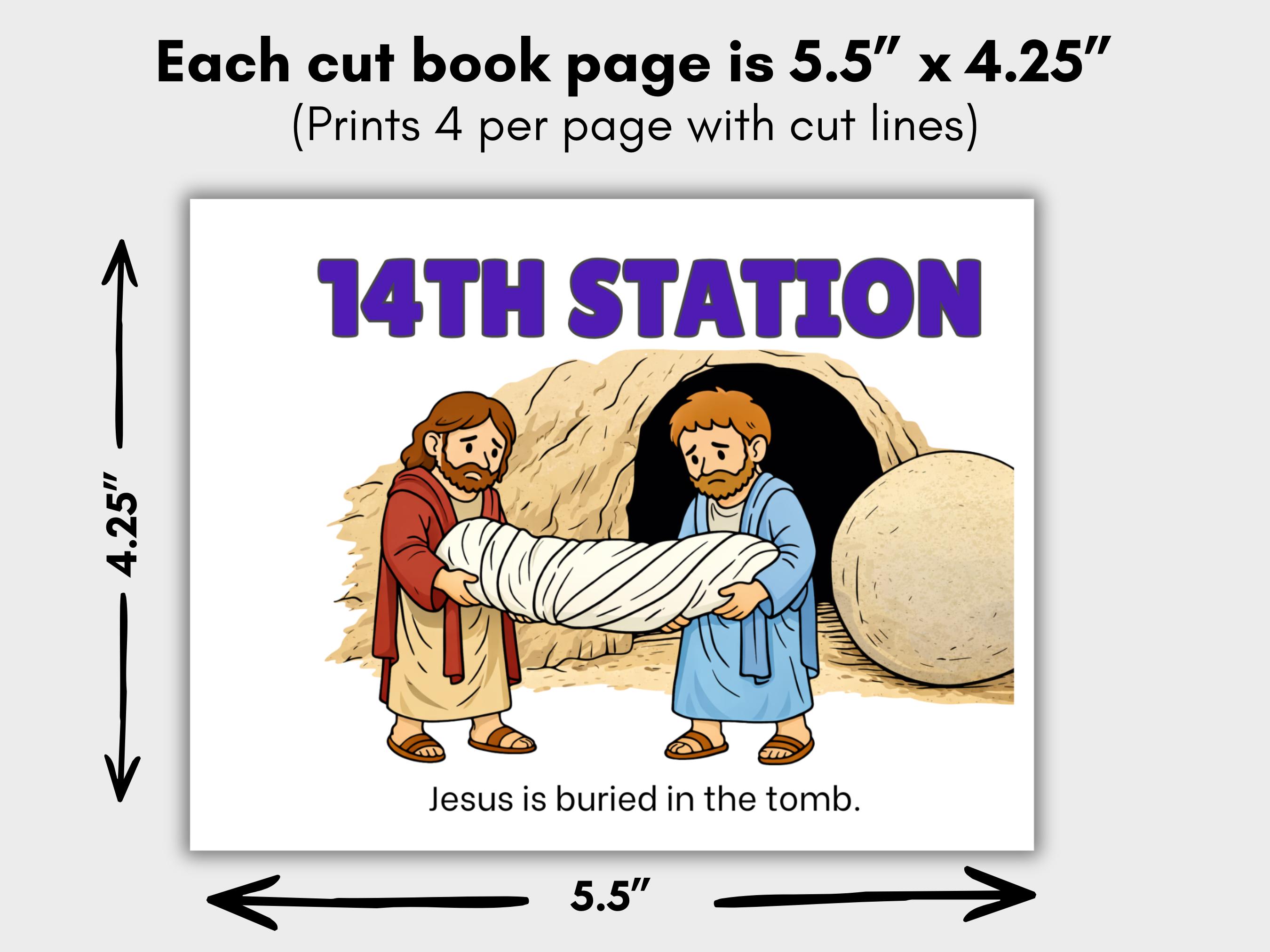 Stations of the Cross for Kids, Lent Activity, Prayer Booklet, Catholic ...