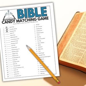 Bible Candy Match Game, Bible Match Party, Bible Games for Kids, Bible ...