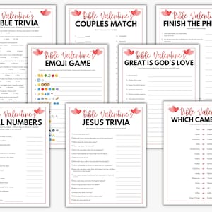 Valentine's Bible Games Bundle, Christian Valentine's Games, Sunday ...