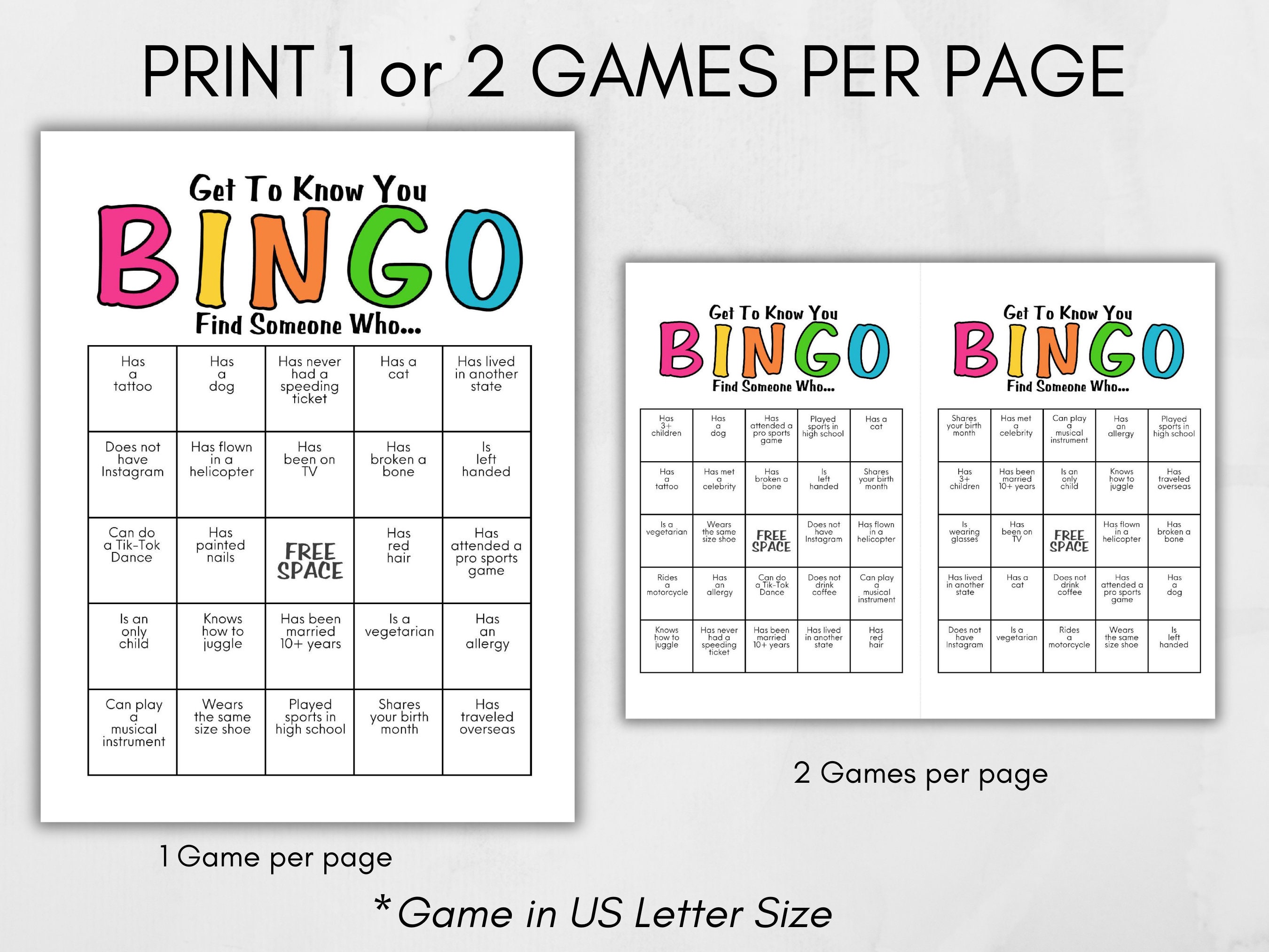 Get to Know You Bingo, Find the Guest Bingo, Icebreaker Bingo ...