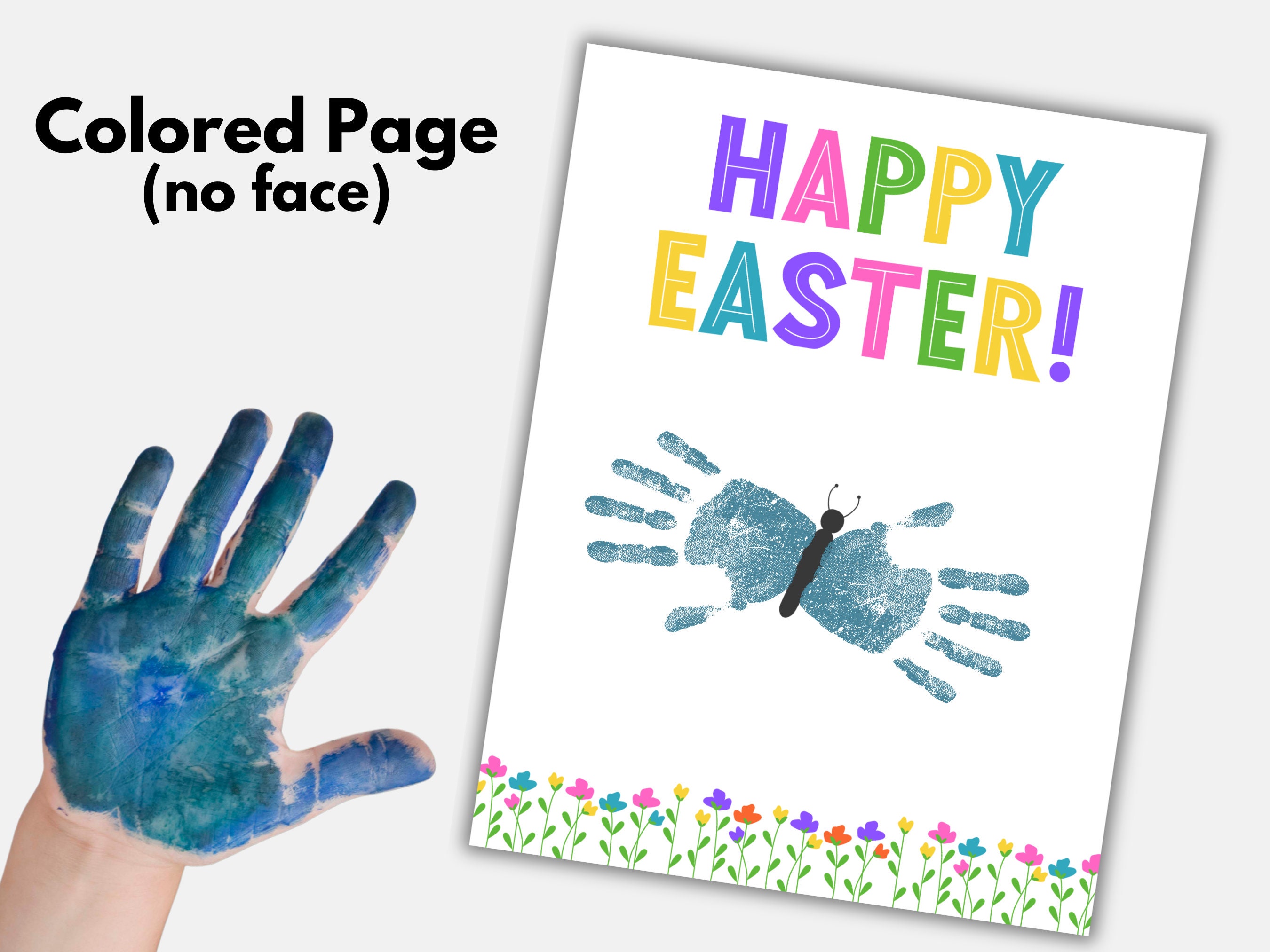 Easter Handprint Art, Easter Handprint Craft, Butterfly Handprint ...