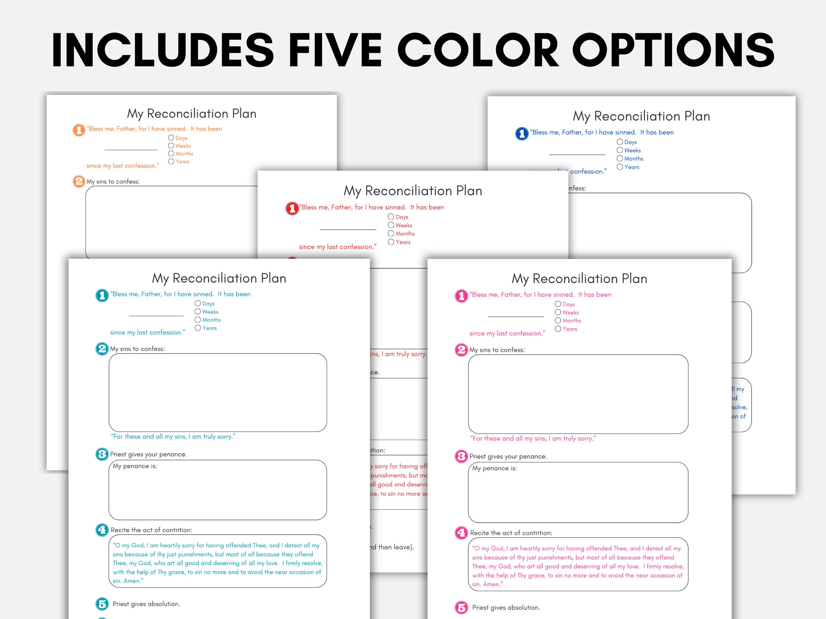 Confession Catholic Kids Sheet, Reconciliation Worksheet, First ...