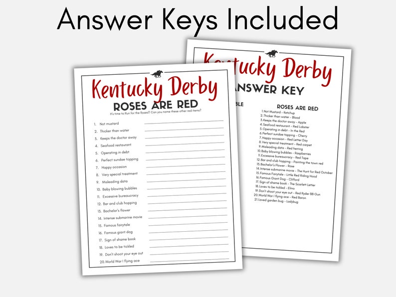 Derby Game Bundle, Derby Party Games, Horse Race Office Games, Horse ...