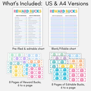 Editable Reward Bucks Printable, Chore Bucks, Printable Mom Bucks ...