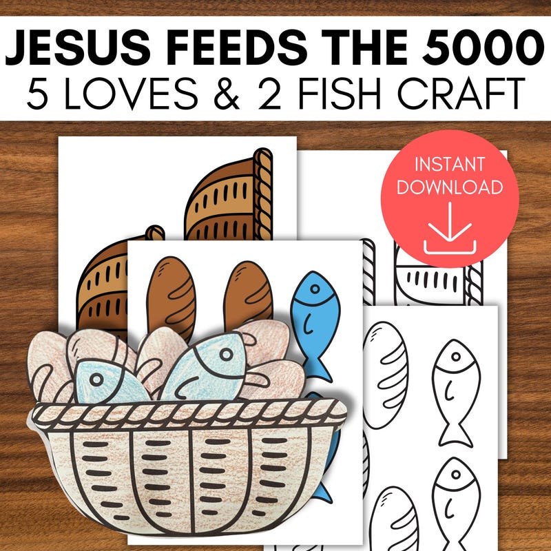 2 Fish 5 Loaves Prints - Etsy