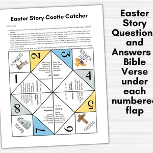 Easter Bible Story Cootie Catcher, Catholic Easter Story for Kids ...