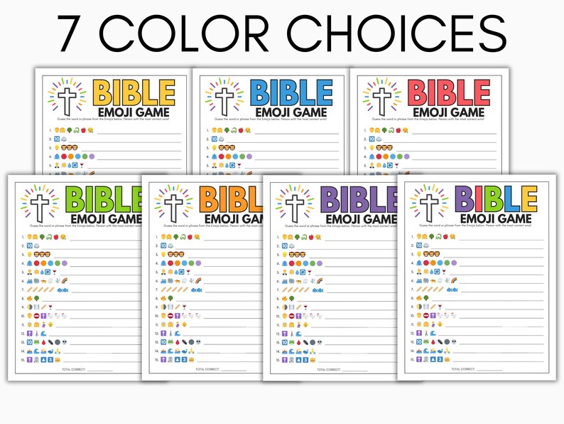 Bible Emoji Game, Bible Games for Kids, Teen Youth Group Games, Youth ...