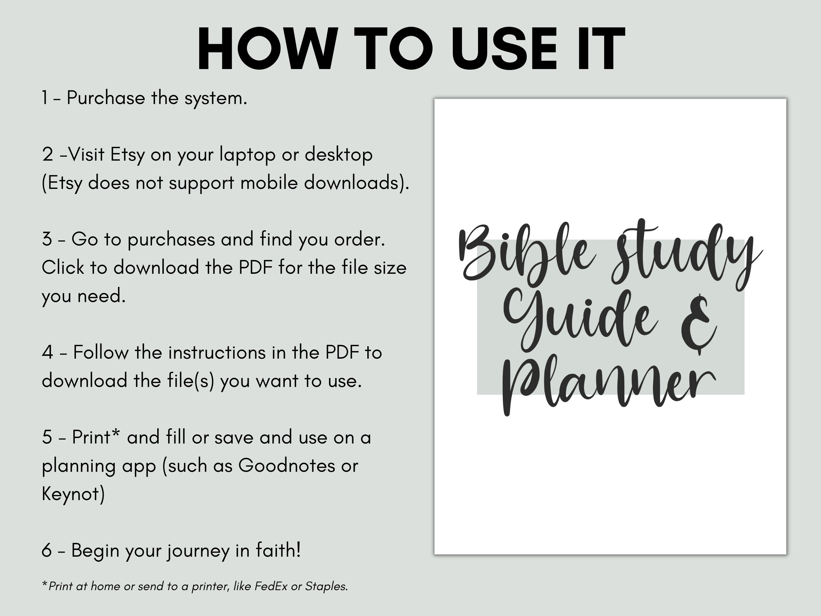 Bible Study Planner Printable Bible Study Templates Bible - Etsy