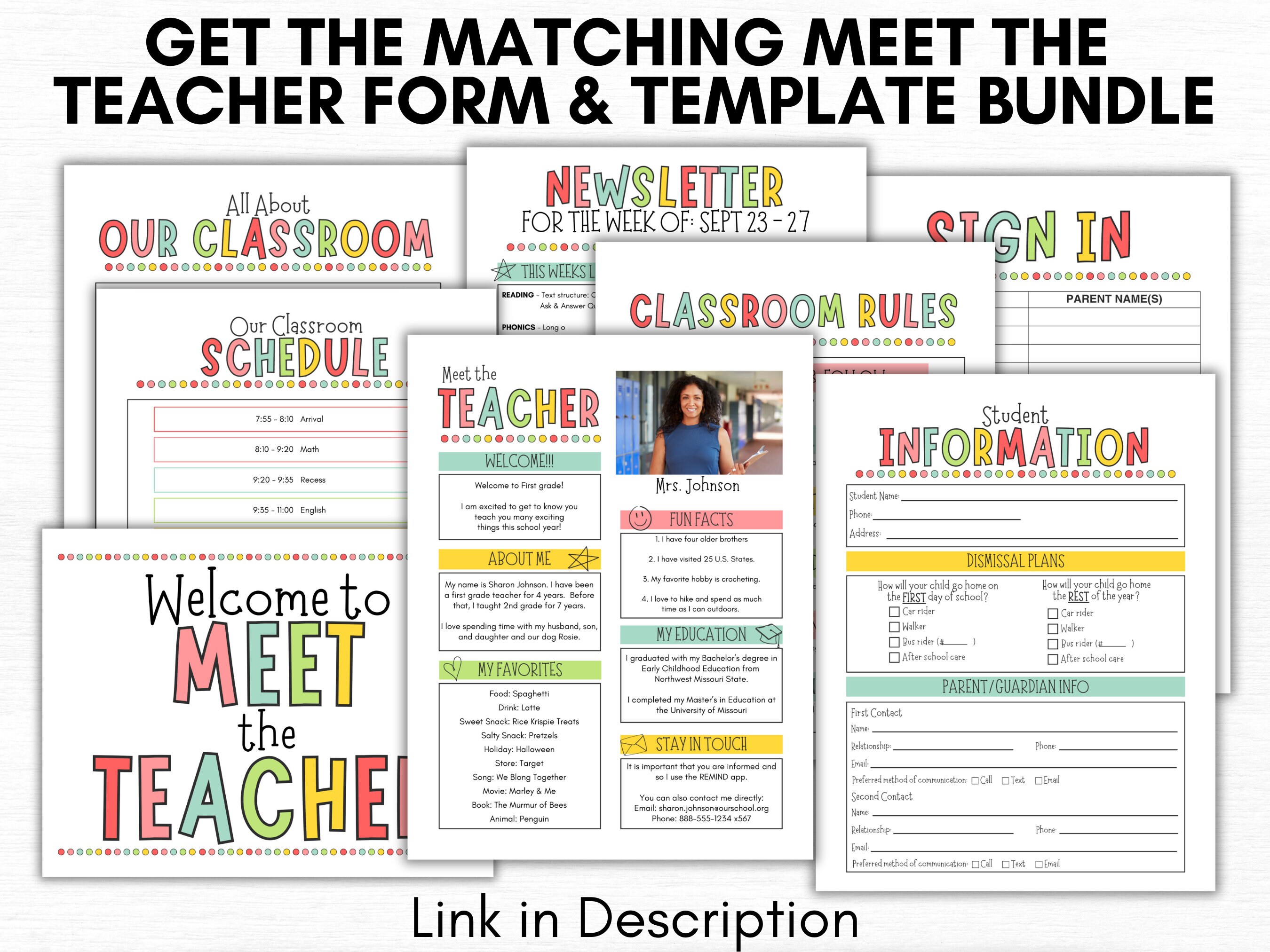 Meet the Teacher Template, Editable Meet the Teacher Template, Teacher ...