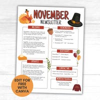 Editable Fall Classroom Newsletter Template (digital Download) - Etsy