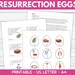 Resurrection Eggs Printable, Printable Easter Story Cards, Bible Verse ...