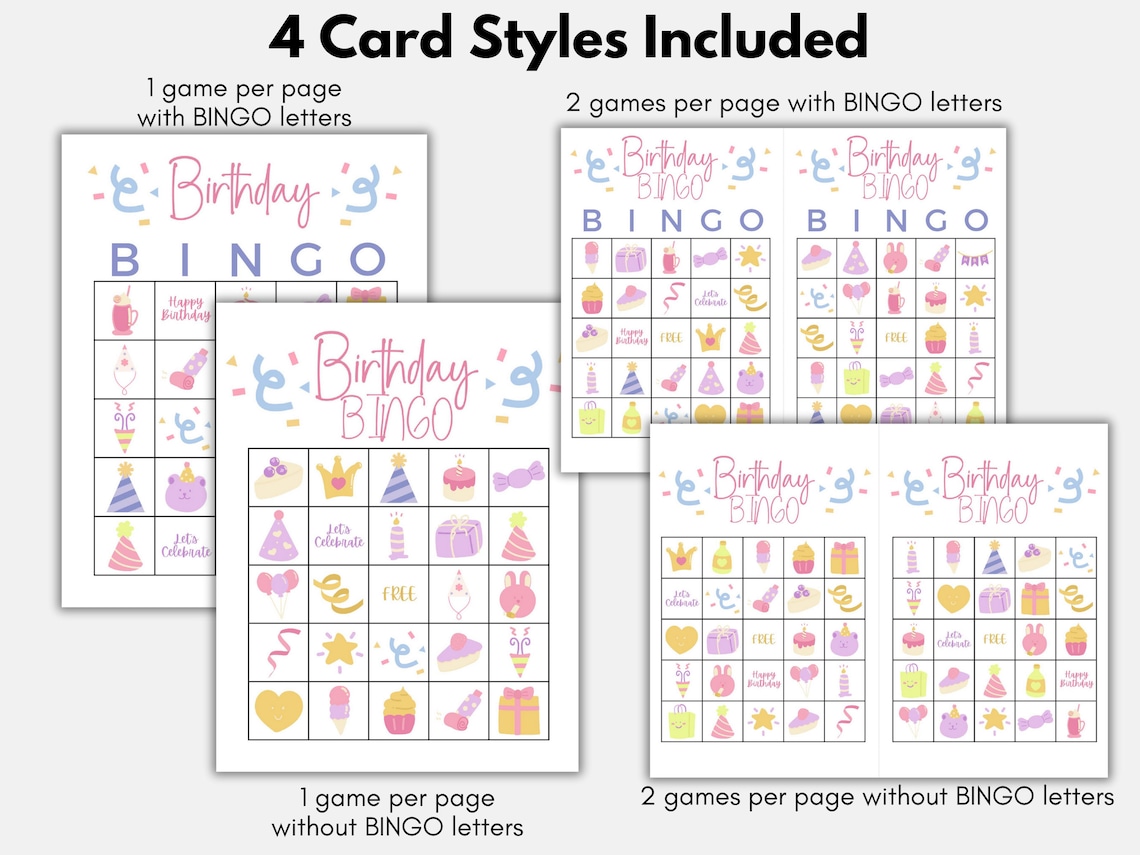 Bingo Card Generator, Editable Bingo Card, DIY Fillable Gae Cards ...