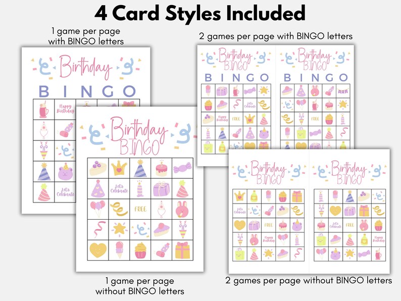 Bingo Card Generator, Editable Bingo Card, DIY Fillable Gae Cards ...
