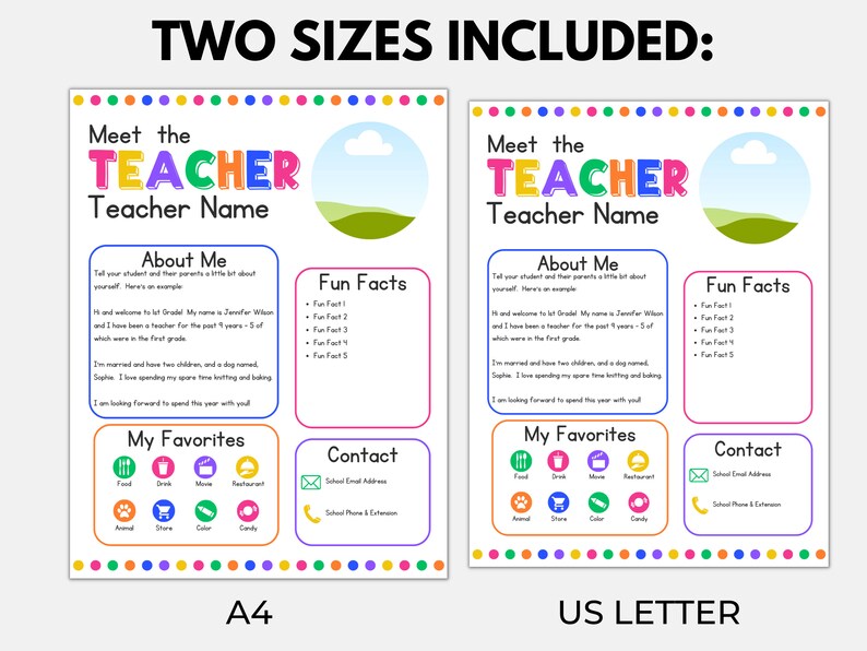 Meet the Teacher Classroom Printable, Rainbow Meet the Teacher ...
