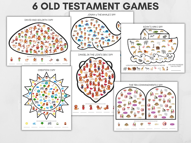 Bible I Spy Pages, I Spy Bible Activity, Bible Seek and Find, Bible ...