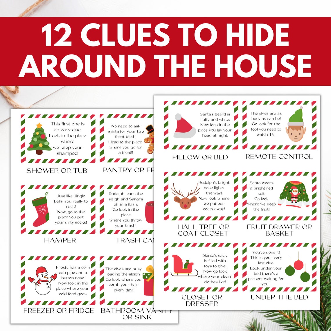 Christmas Scavenger Hunt Printable Christmas Printable Games - Etsy