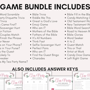Christian Tea Party Games, Bible Tea Party Games, Women's Ministry Tea ...
