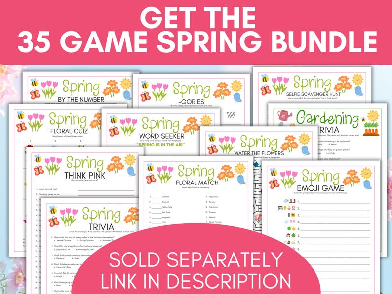 Spring Emoji Game, Emoji Spring Game, Printable Springtime Game, Spring ...