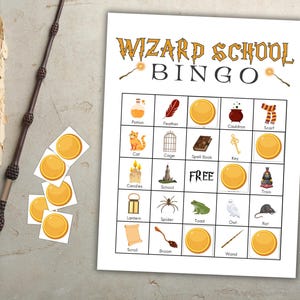 Magic School Bingo, Wizard School Bingo, Wizard Party Game, Halloween ...