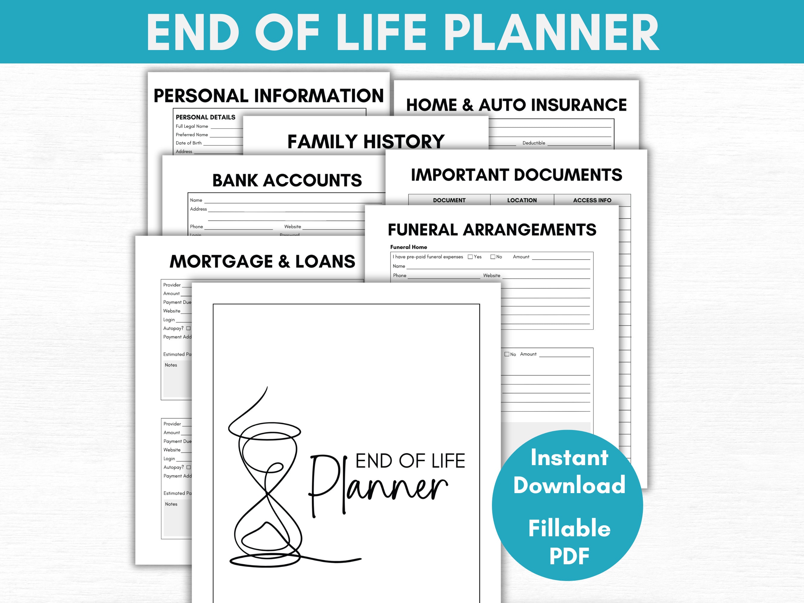 End of Life Planner Printable, Last Wishes Planner, Estate Planning ...