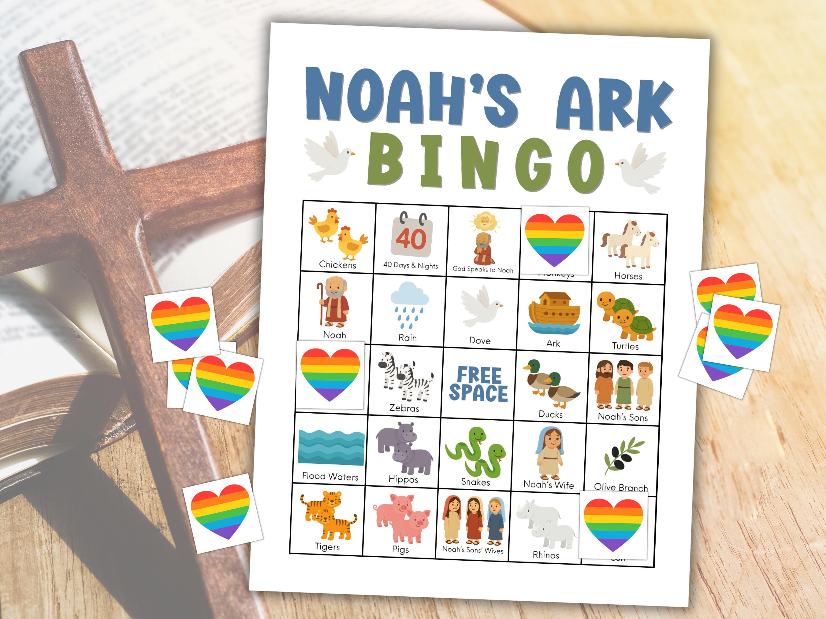 Noah's Ark Bingo, Noah's Ark Activity, Sunday School Activity ...