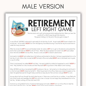 Retirement Left Right Game, Pass the Prize Retirement Game, Office ...
