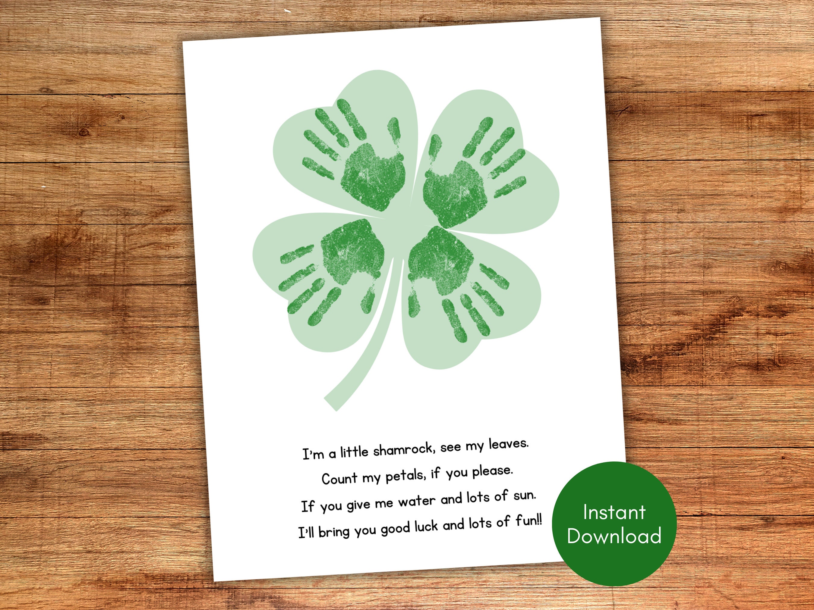 St. Patrick's Day Handprint Craft, St. Patrick's Day Handprint Art ...
