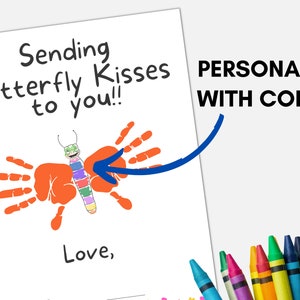 Butterfly Handprint Printable Art, Mother's Day Gift Idea, Handprint ...