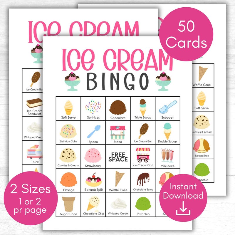 Ice Cream Printable - Etsy