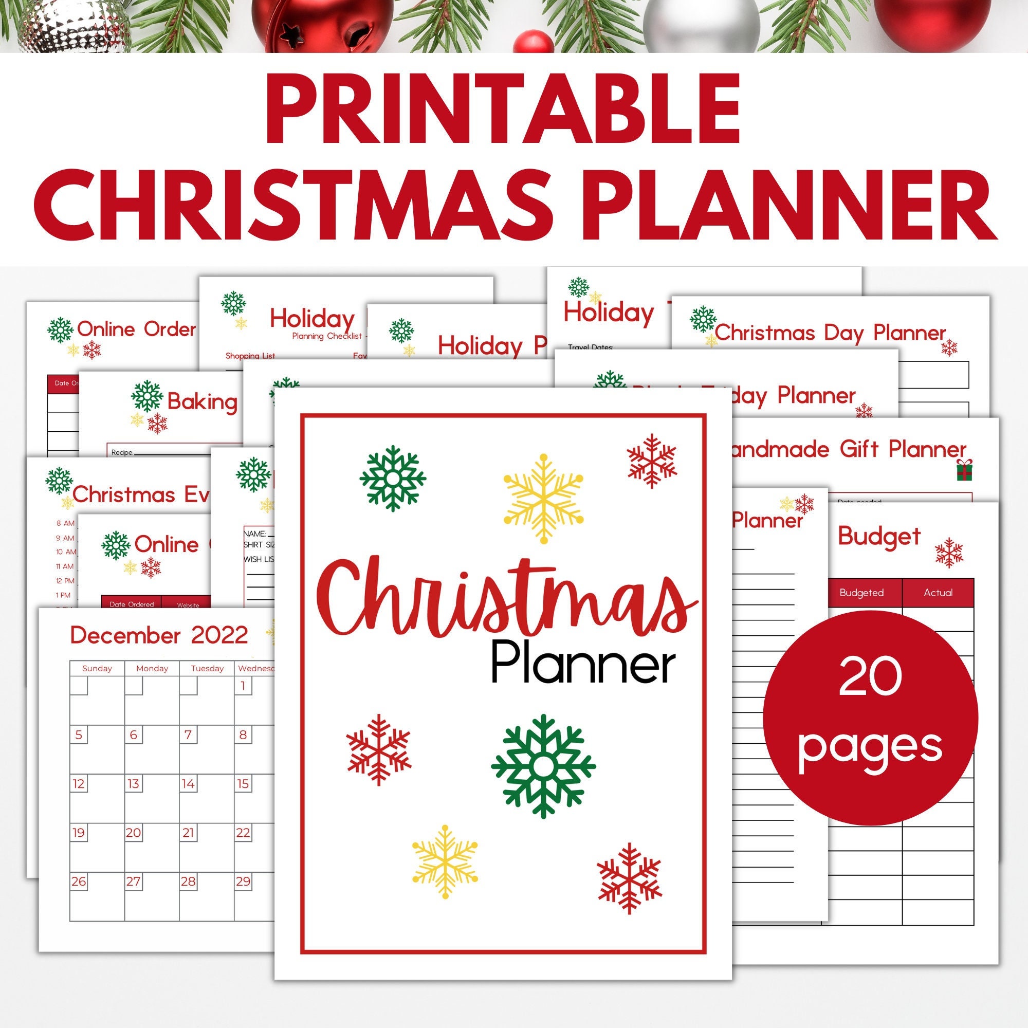 Printable Christmas Planner Template, Simple Printable Christmas ...