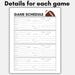 Editable Football Game Schedule Template, Football Schedule Template ...