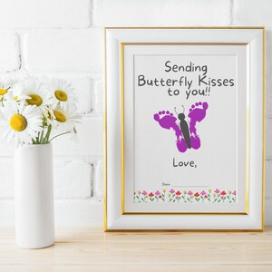 Butterfly Handprint Printable Art, Mother's Day Gift Idea, Handprint ...