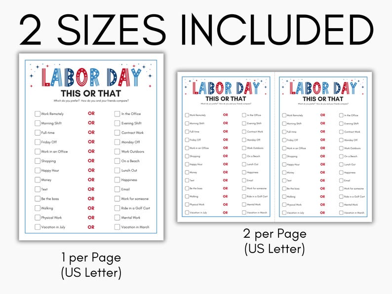 Labor Day Game Bundle, Labor Day Activities, Labor Day Trivia, Labor ...