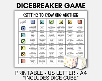 Dicebreaker Game, Games for Kid, Teacher Resource, Roll and Tell Game ...