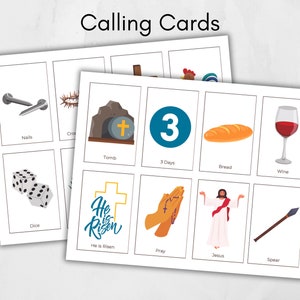 Resurrection Bingo Game, Bible Bingo, Easter Bingo, Holy Week Bingo ...