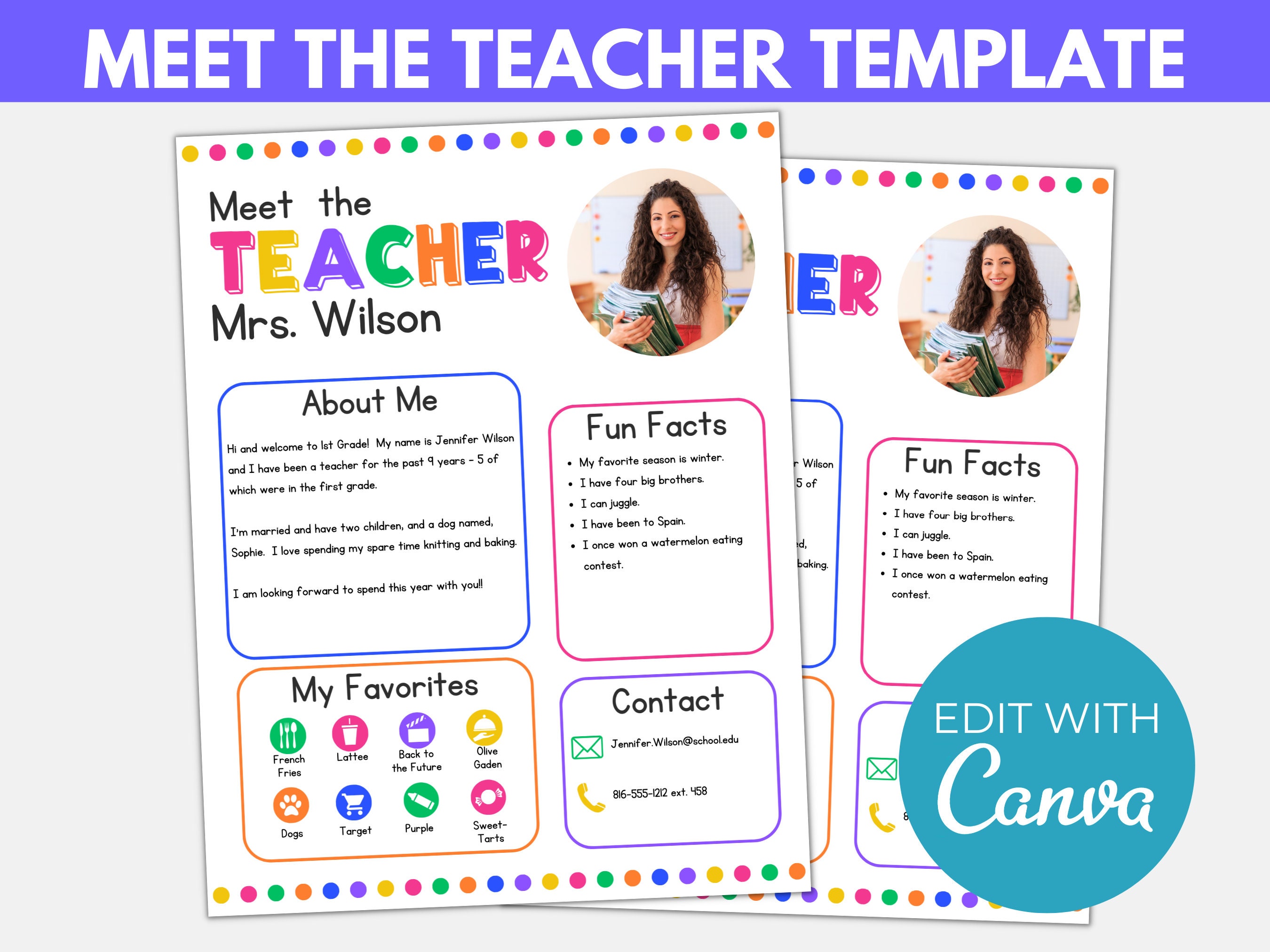 Meet the Teacher Classroom Printable, Rainbow Meet the Teacher ...