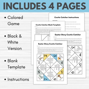 Easter Bible Story Cootie Catcher, Catholic Easter Story for Kids ...