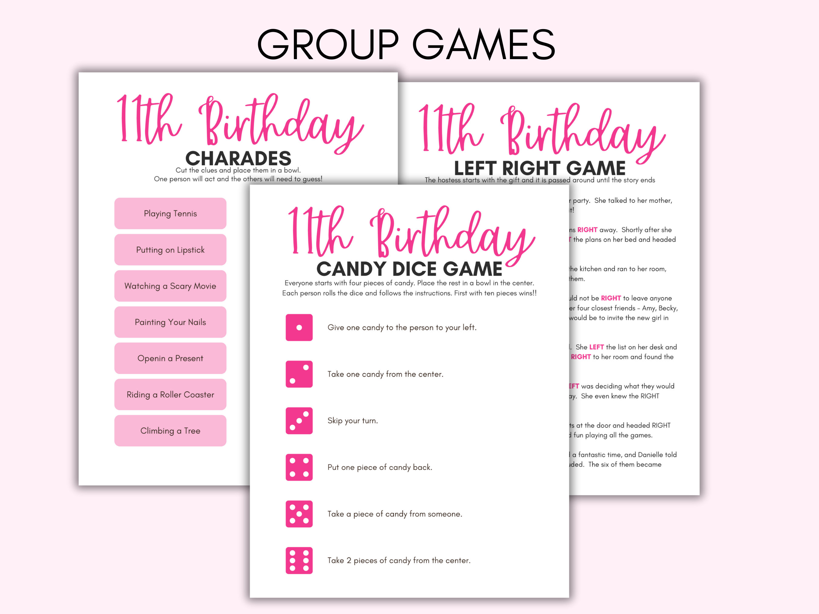 11th Birthday Party Games, 11 Year Old Party Games, Eleventh Birthday ...