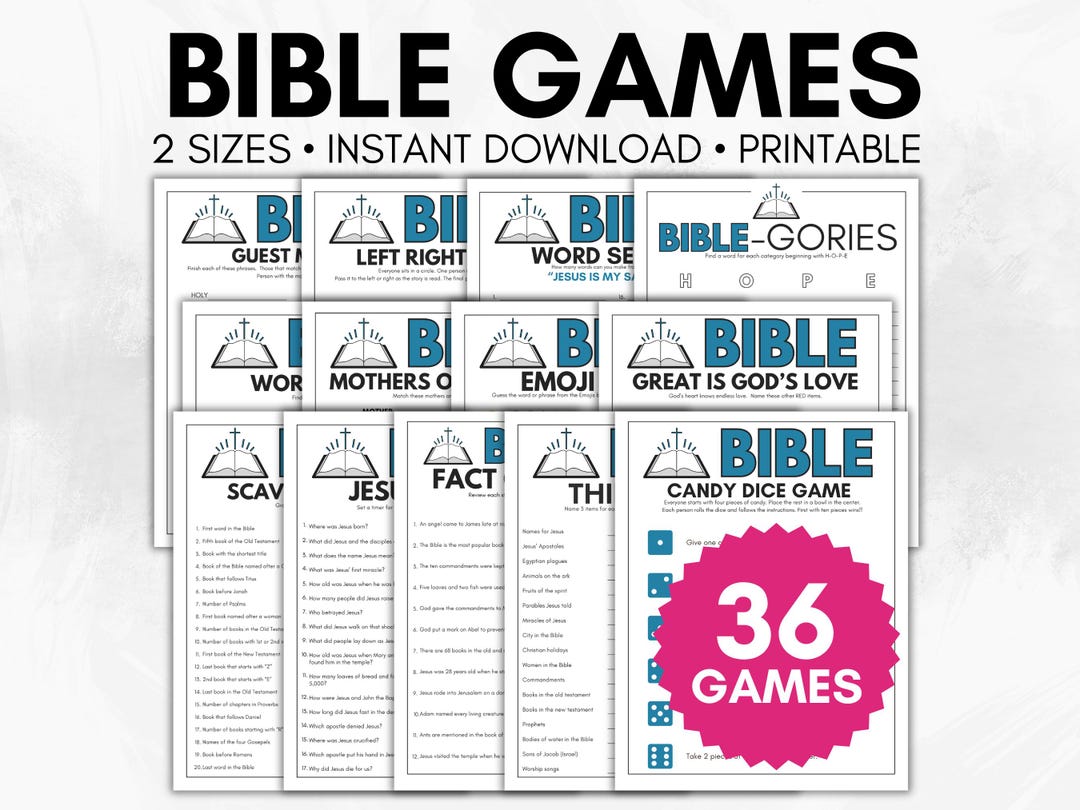 Bible Games Bundle, Christian Games, Bible Activities, Sunday School ...
