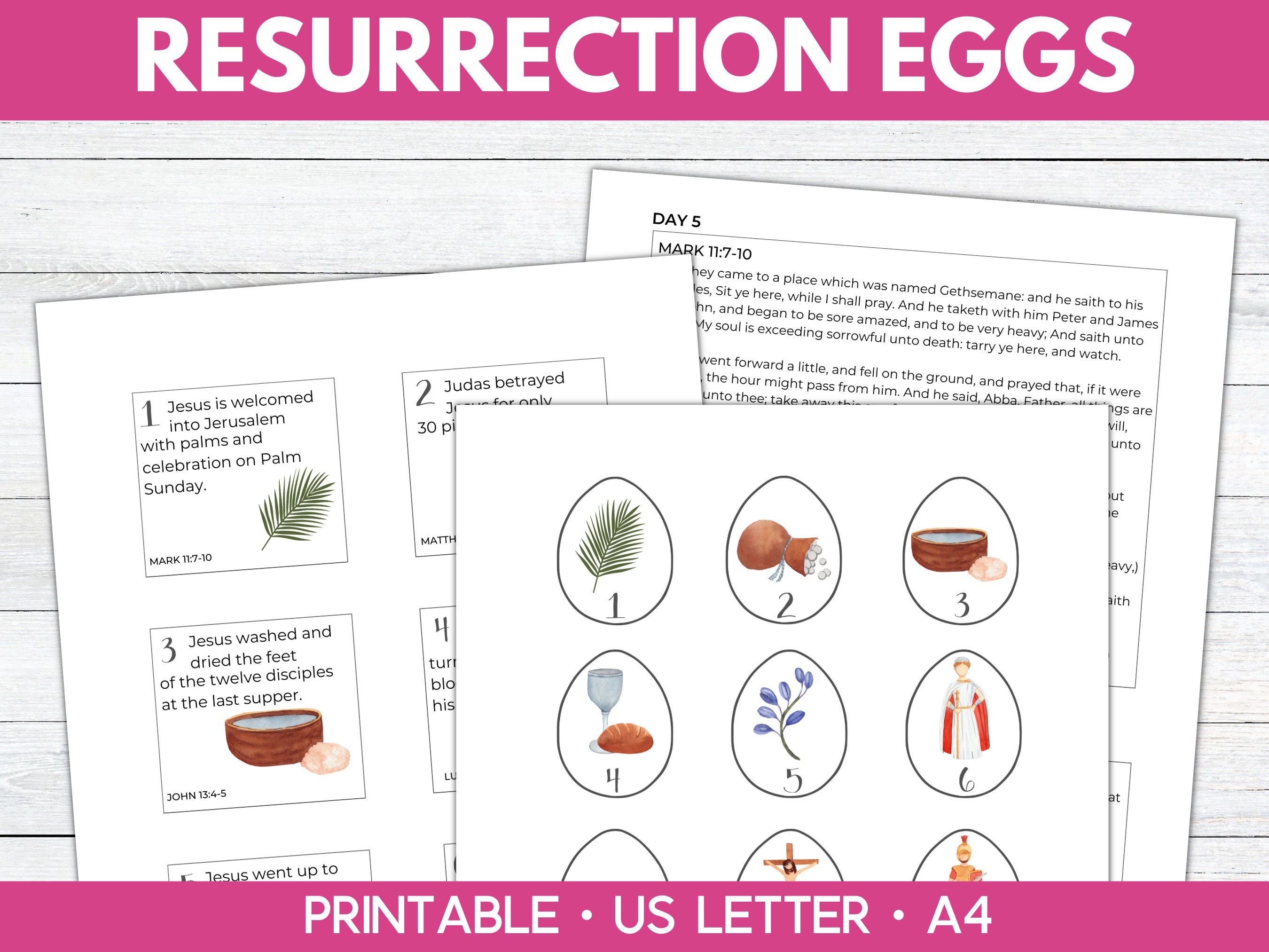 Resurrection Eggs Printable Printable Easter Story Cards - Etsy