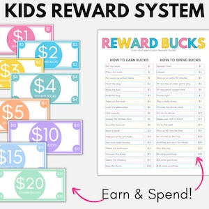 Editable Reward Bucks Printable, Chore Bucks, Printable Mom Bucks ...