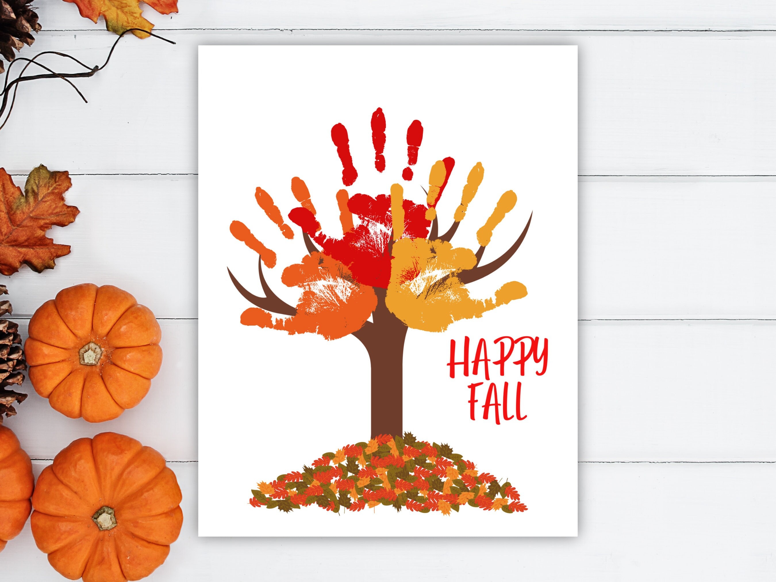 Fall Handprint Craft, Tree Handprint Craft, Fall Handprints, Handprint ...