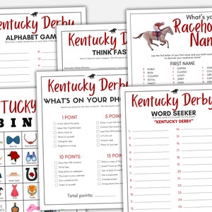 Derby Game Bundle, Derby Party Games, Horse Race Office Games, Horse ...