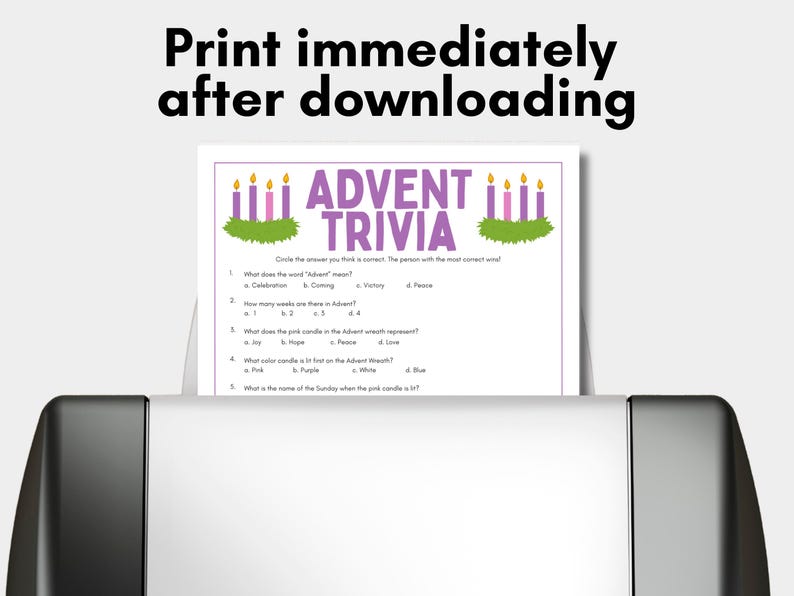 Advent Trivia Game, Advent Quiz, Sunday School Game, Advent Activity ...