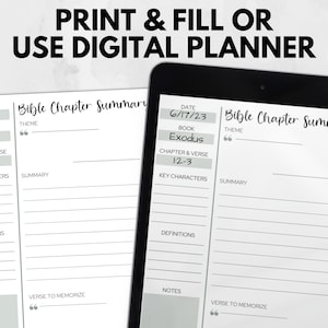 Bible Study Planner, Printable Bible Study Templates, Bible Study Pack ...