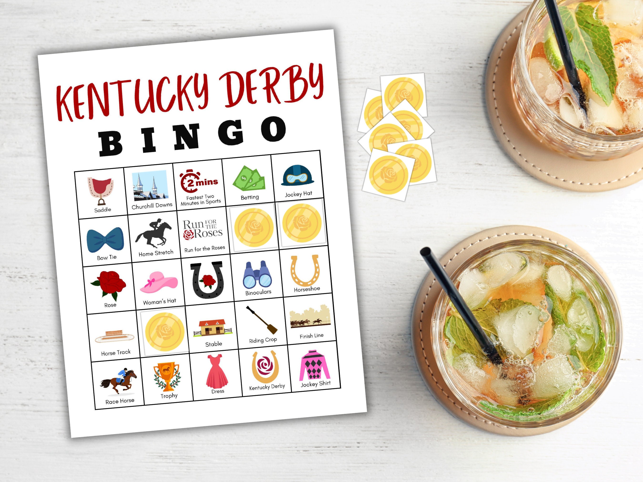 Horse Race Bingo, Derby Party, Horse Bingo, Derby Party Game, Kentucky ...