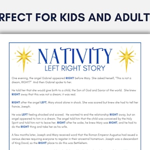 Left Right Nativity Story, Left Right Christmas Game, Pass the Gift ...